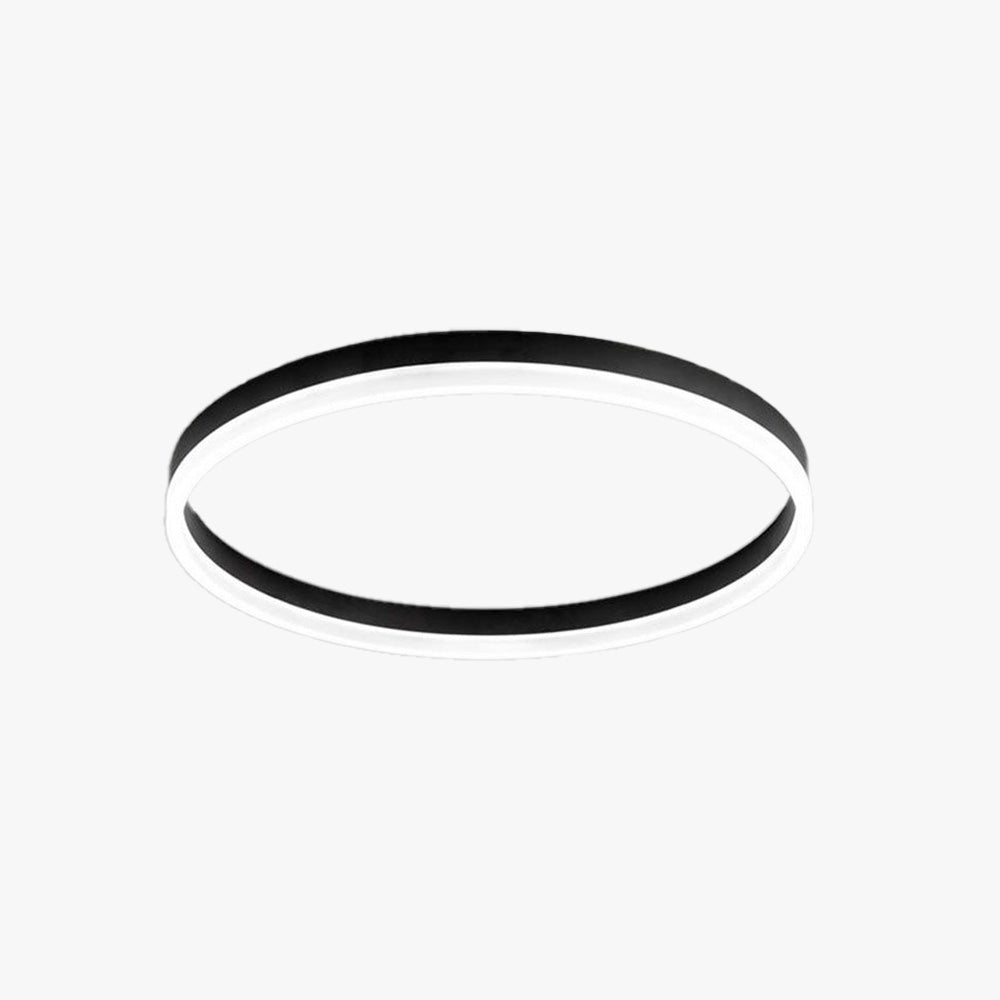 Arisha Modern Flush Mount Ceiling Light Ring Black/White Metal